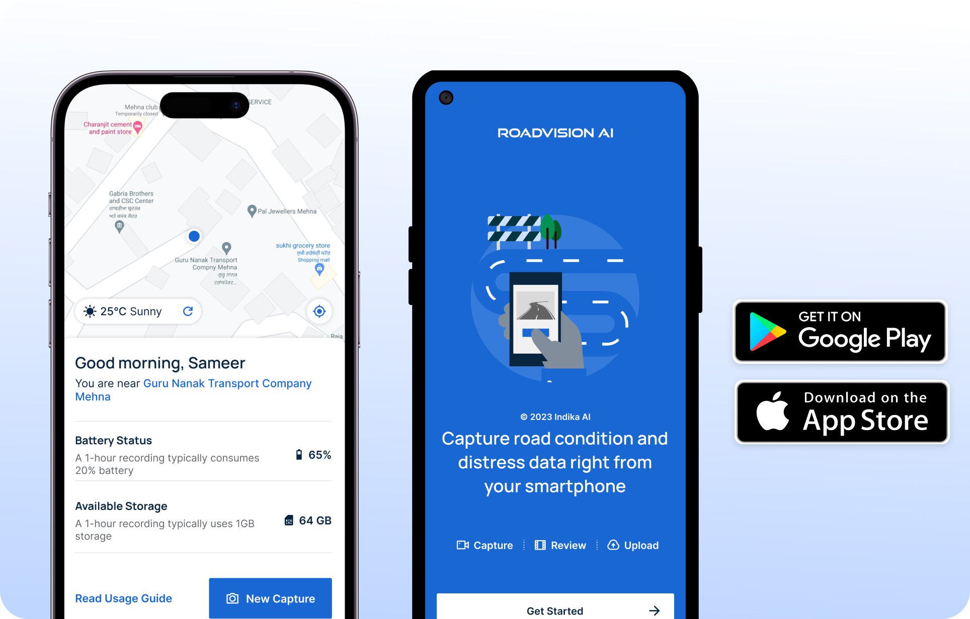 RoadVision AI Mobile App | Effortless Road Data Collection & Analysis